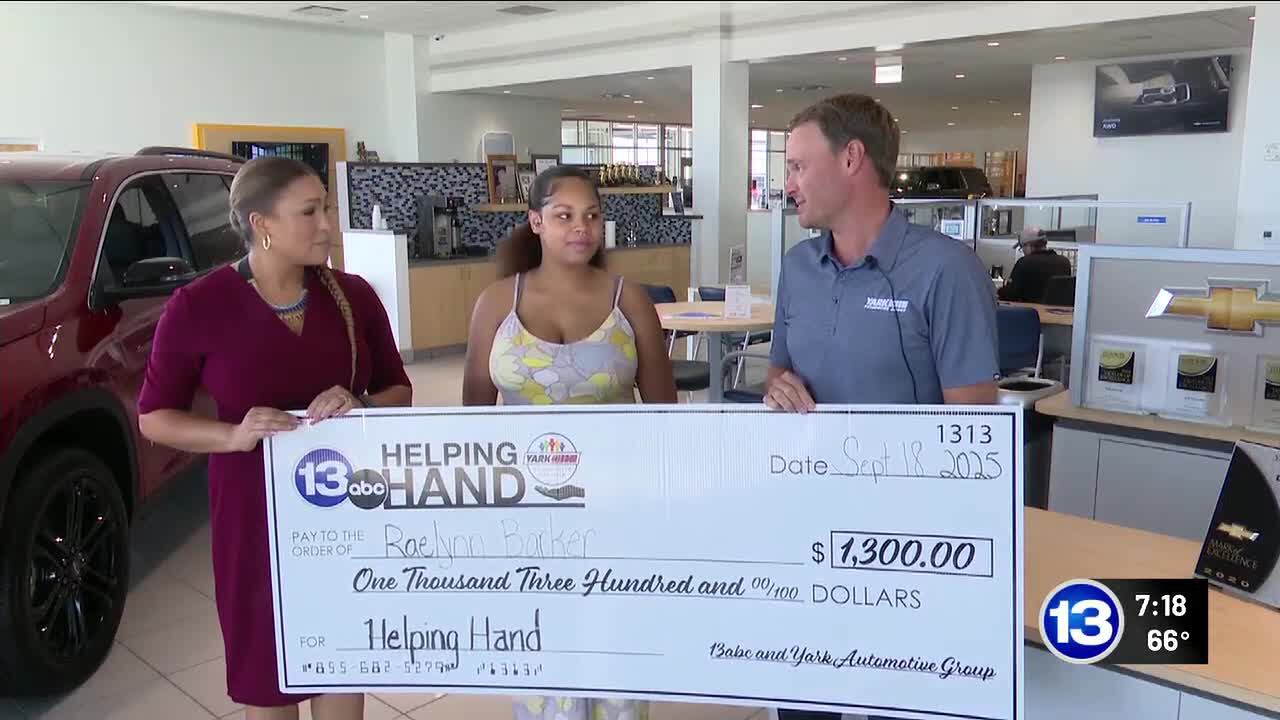 Fire victim receives a Helping Hand