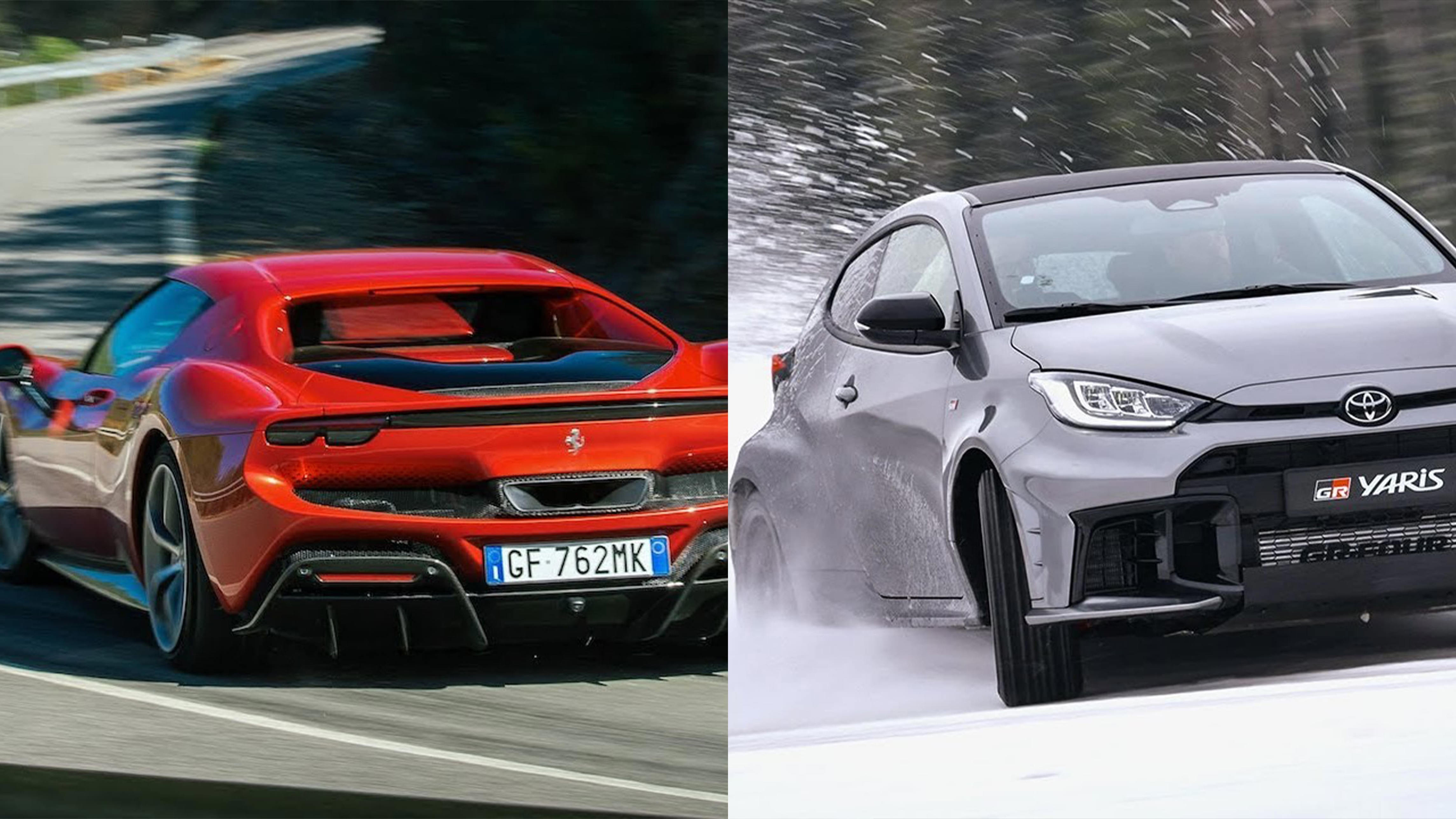 Ferrari 296 GTB vs Toyota GR Yaris Gen 2