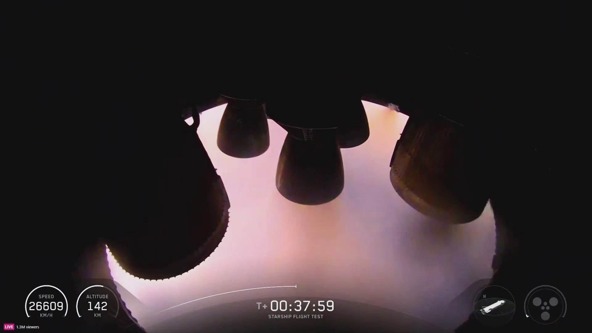 Starship Flight 11 relights its engines in space during historic test