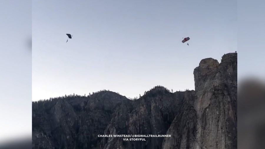 Video shows people base jumping off Yosemite’s El Capitan