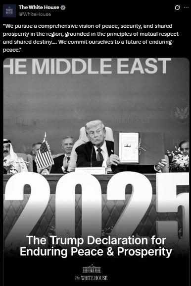 White House releases Trump's peace agreement ending Gaza war; read full ...