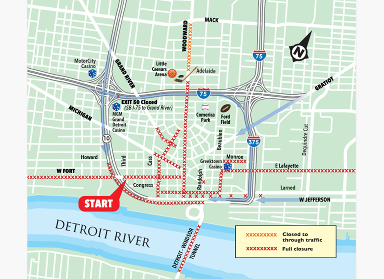 Detroit Free Press Marathon 2025: Route, maps, parking, road closures ...