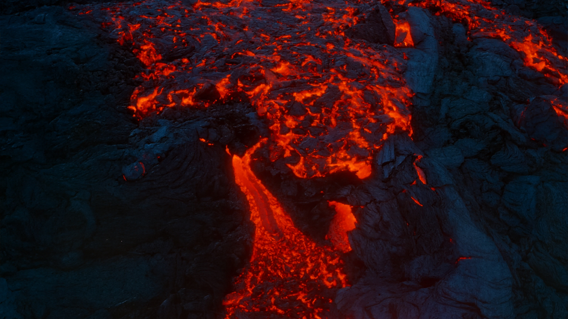 Flowing Lava From Volcano – Cinematic Nature Footage