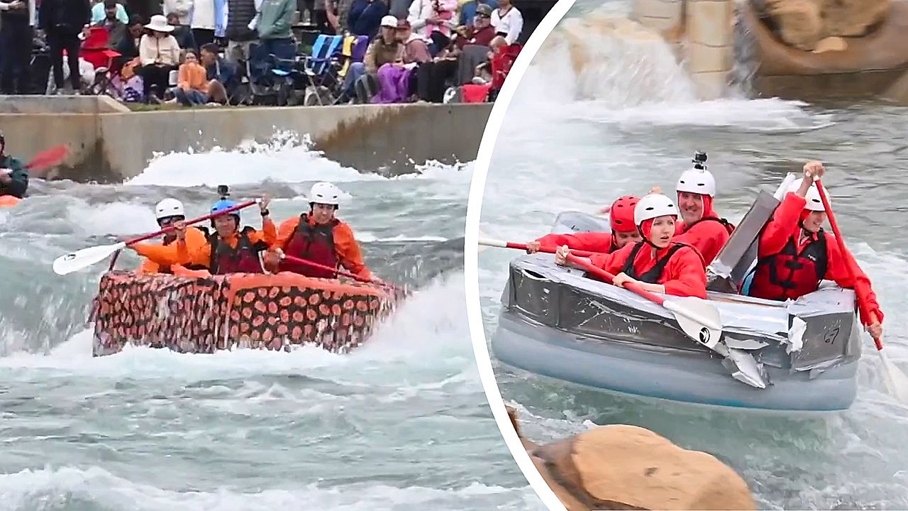 Creative chaos at North Carolina's 'Build Your Own Boat' race