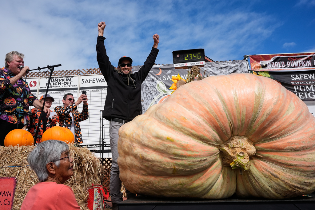 California engineer wins pumpkin contest with 2,346-pound gourd