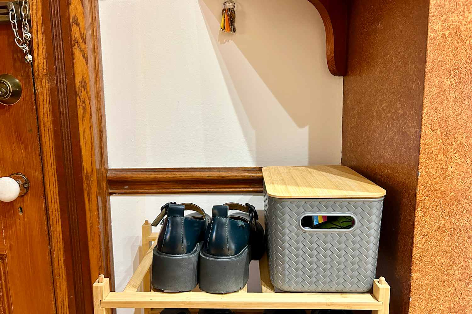 This Small Space Find Creates a Mini Entryway When I Had None Before