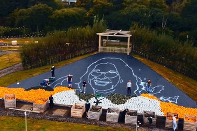 Ozzy Osbourne's family visits pumpkin mural honoring the late Black ...
