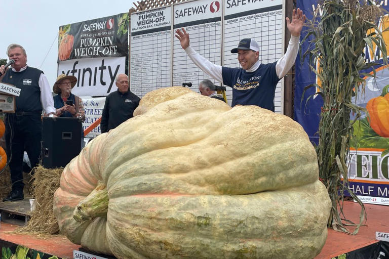 Half Moon Bay giant pumpkin weigh-off underway