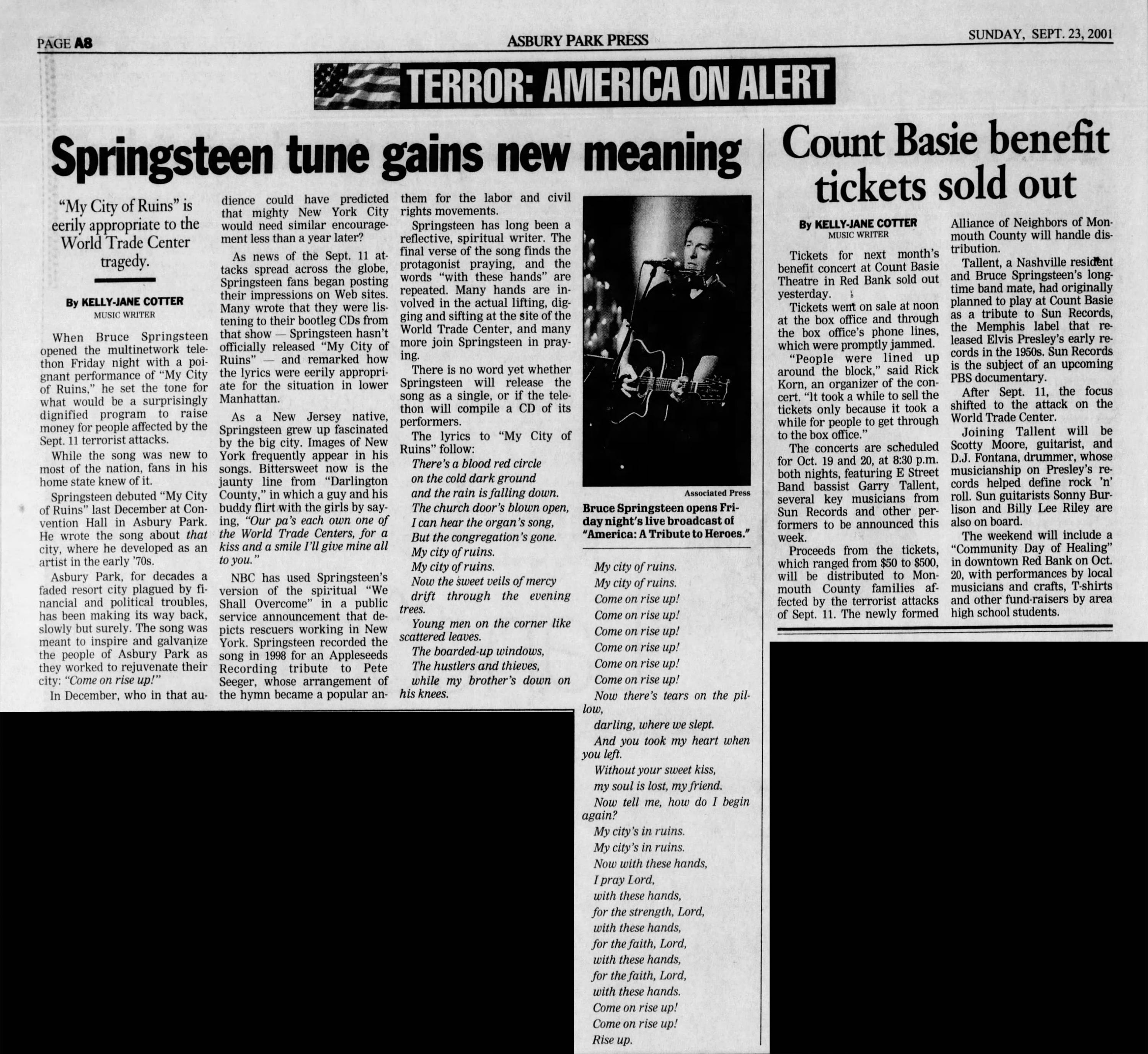 'My City of Ruins' eerily appropriate to World Trade Center tragedy (2001)