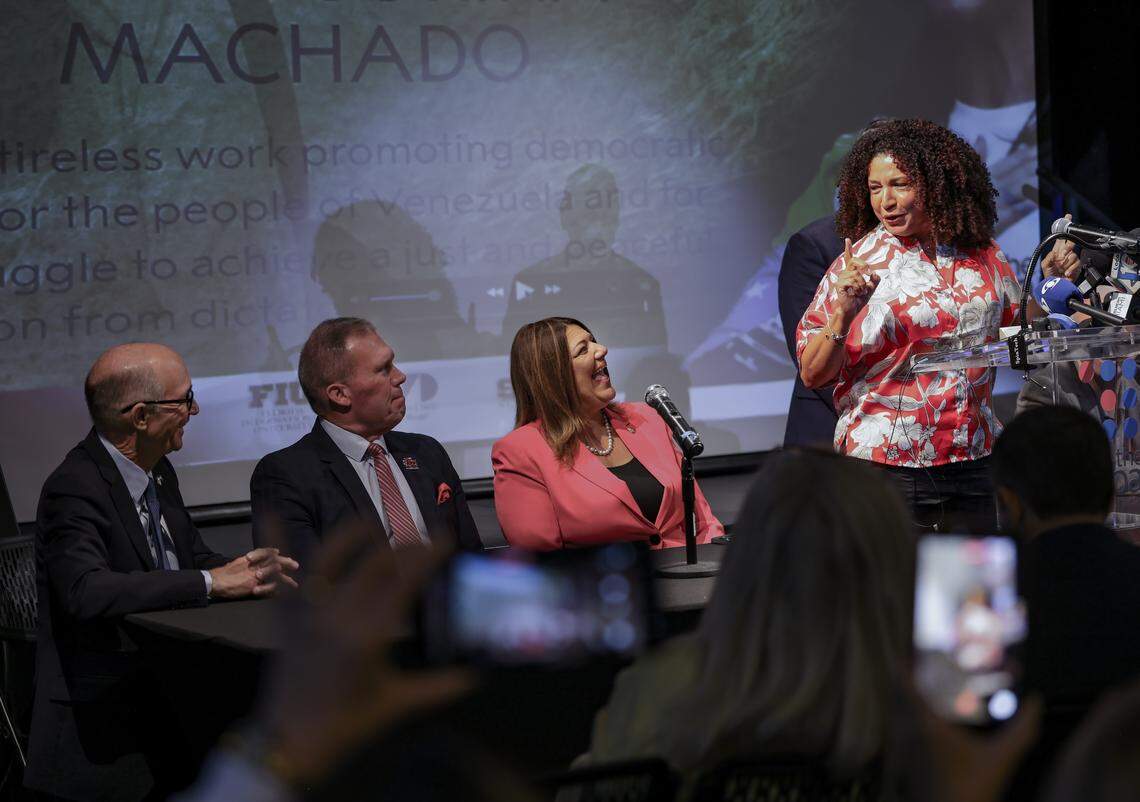 South Floridians celebrate Machado's Nobel Peace Prize as ‘victory for ...
