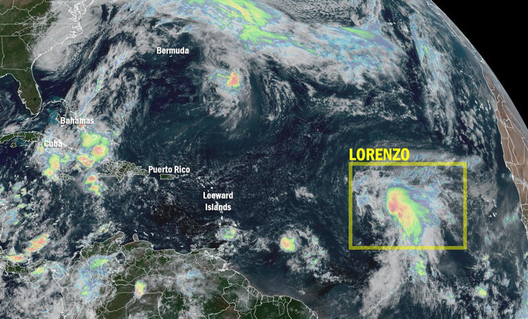 Nace la tormenta tropical Lorenzo en el Atlántico central