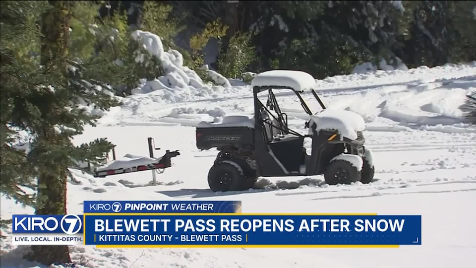VIDEO: Blewett Pass reopens after heavy snowfall