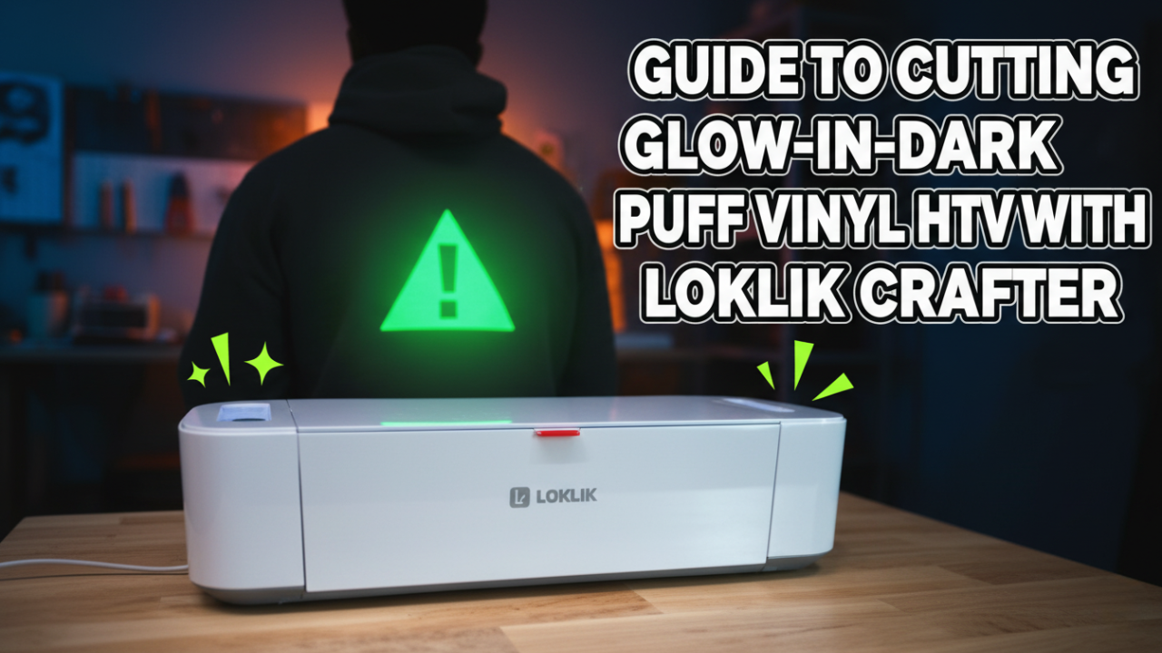 Guide to Cutting Glow-in-the-Dark Puff Vinyl HTV with LOKLiK Crafter