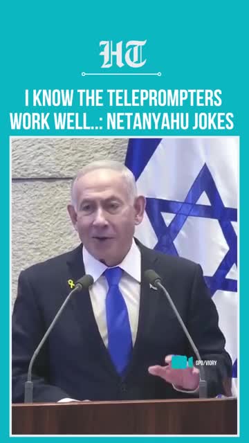 Netanyahu Jokes 'Teleprompters Are Working Well', Ahead Of Donald Trump ...