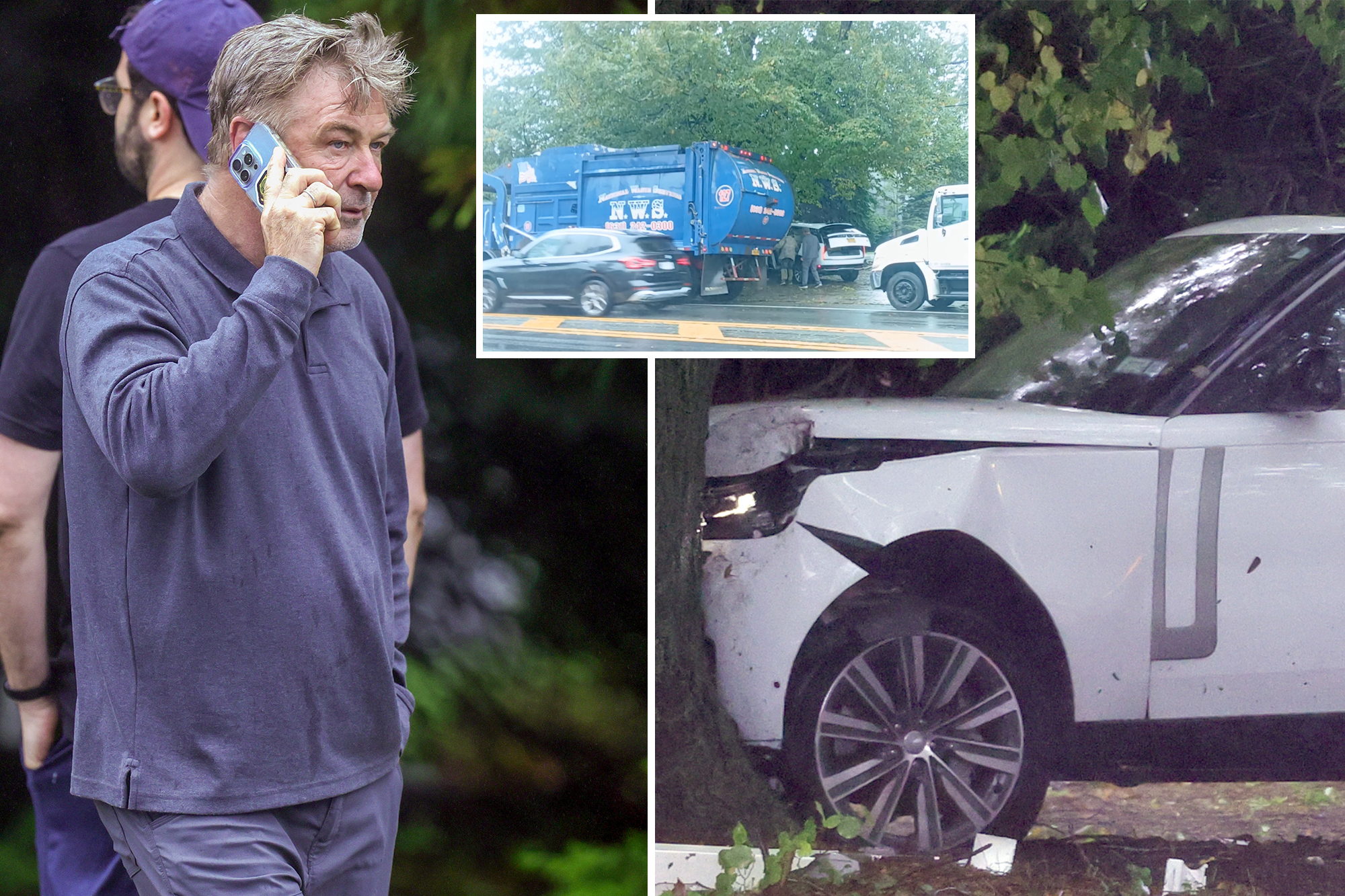 Alec Baldwin blames garbage truck ‘size of a whale’ and ‘big fat tree ...