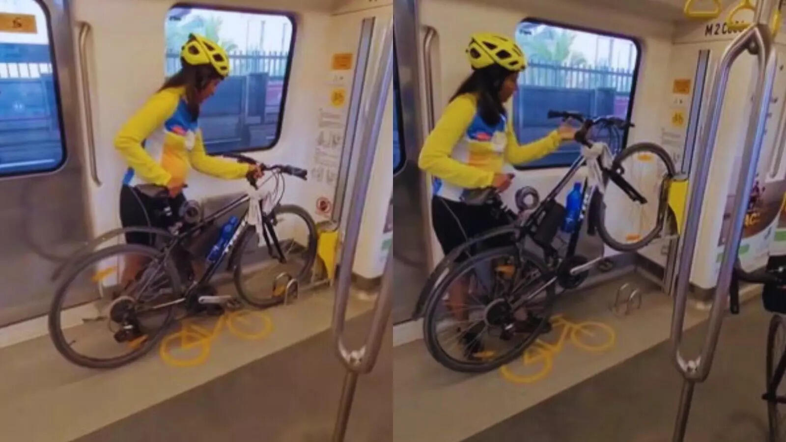 Viral Video: Woman Carries Bicycle Inside Mumbai Metro, Internet Can't ...