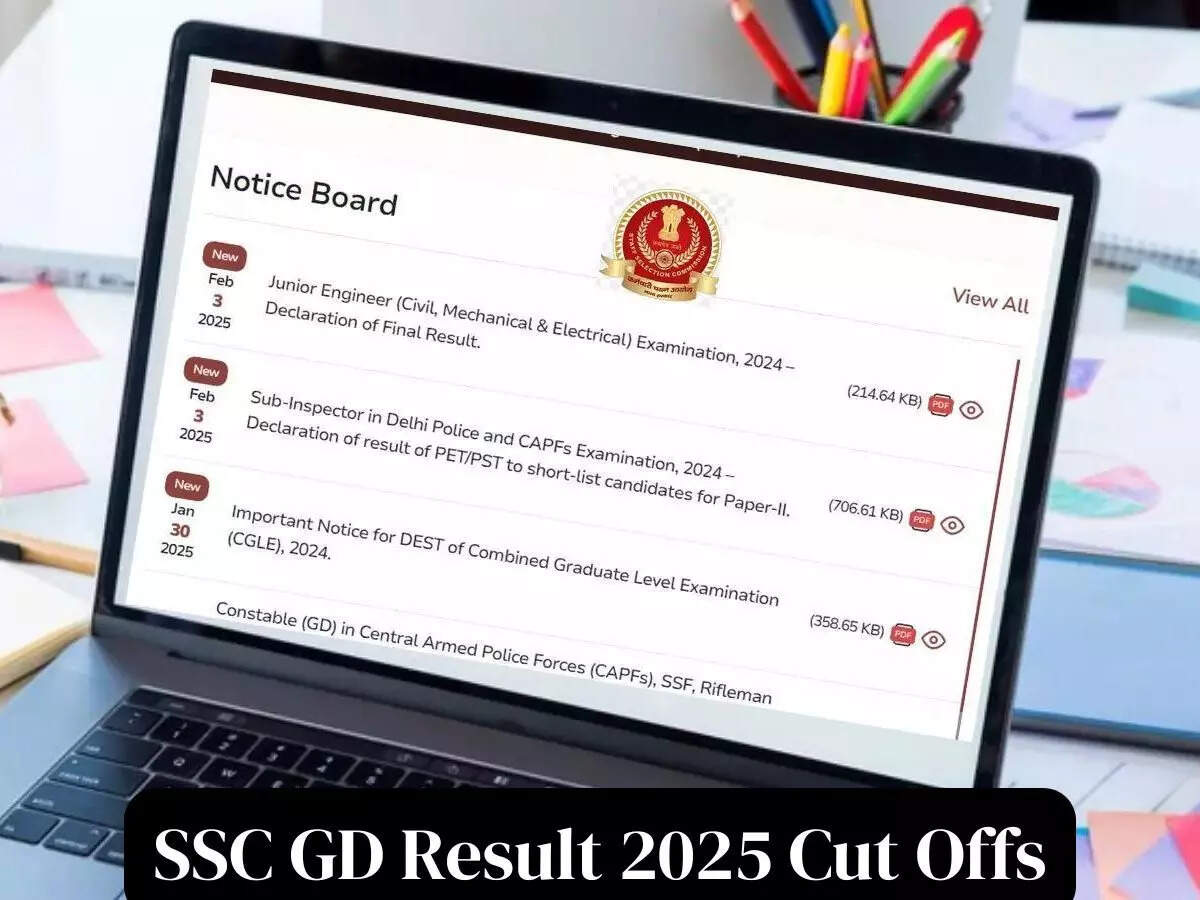 SSC GD Constable Result 2025 out: Download full state-wise medical cut ...
