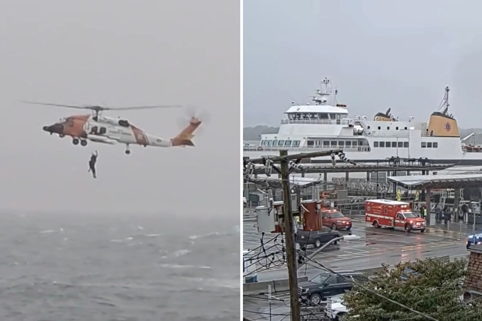 Coast Guard rescues man stranded off Cape Cod after ferry passengers ...