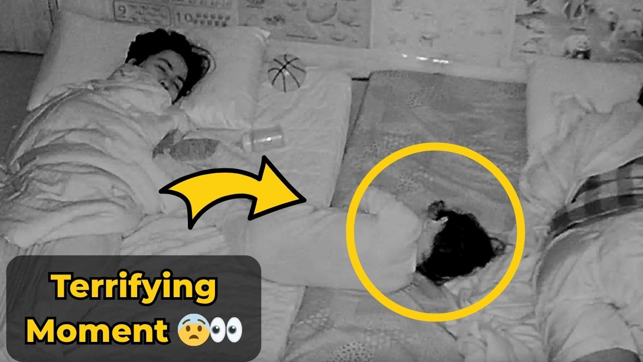 Man wakes up and covers his baby to keep him safe during the earthquake