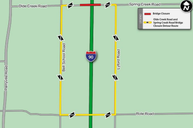 Spring Creek Road Bridge in Rockford to close Oct. 16