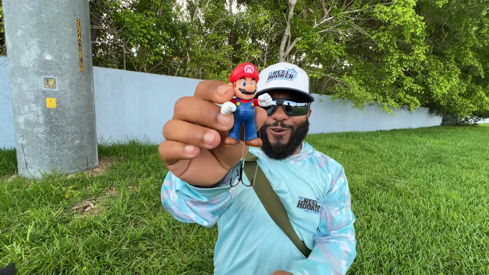 Fishing with a Super Mario toy lure - and it really works