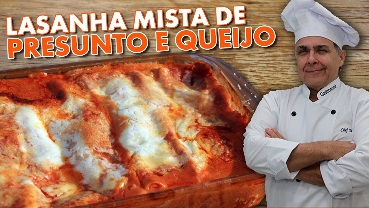 Lasanha de presunto e queijo irresistível