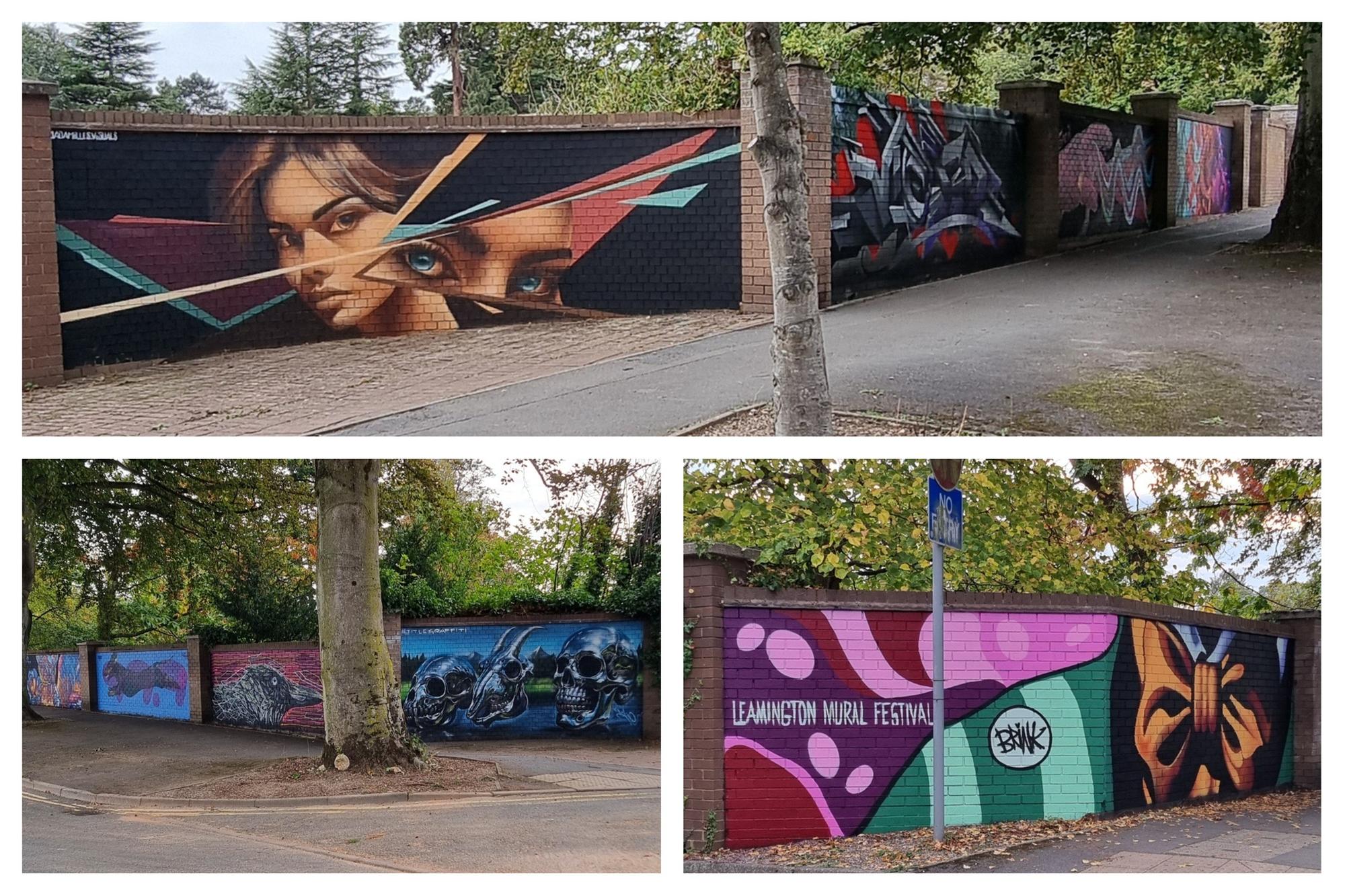 Walls around former council HQ in Leamington transformed into a series ...