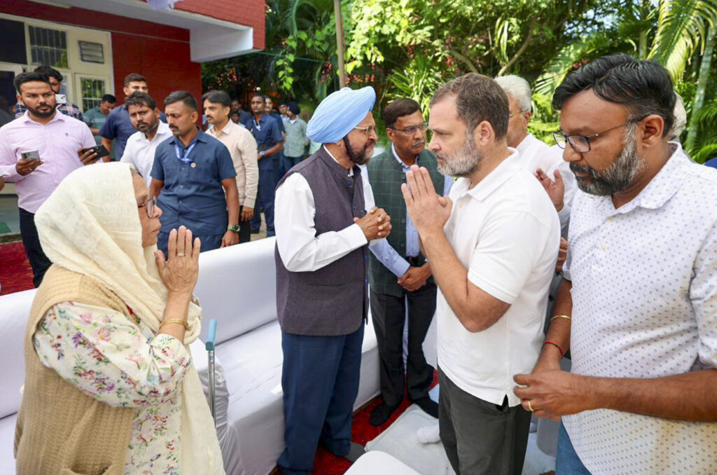 Rahul Gandhi meets family of Telugu Dalit IPS officer Puran Kumar