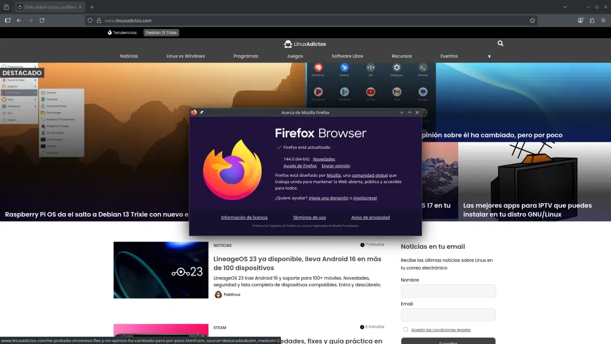 Firefox 144 activa la gestión de perfiles para todos los usuarios y permite buscar con Perplexity