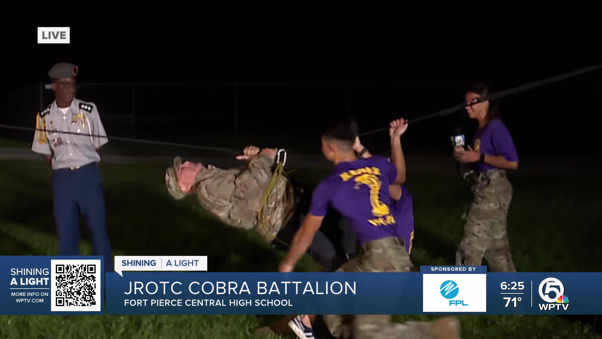Fort Pierce JROTC sends T.A. Walker across rope bridge