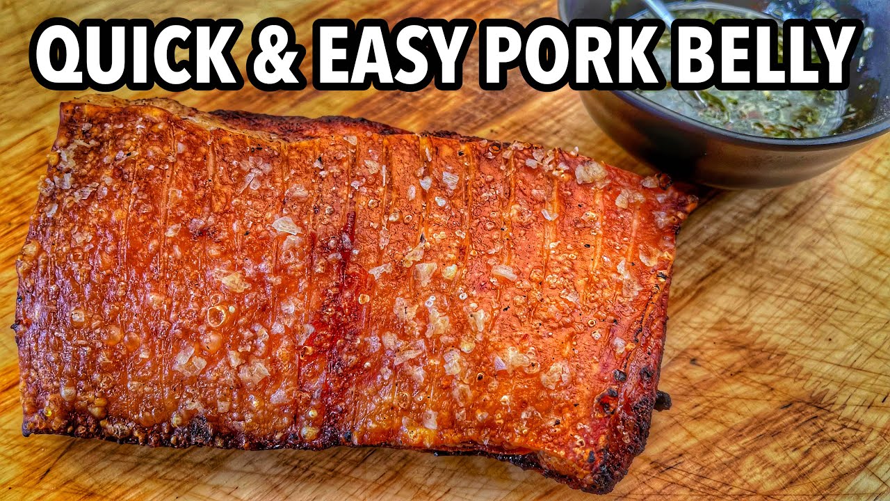 How to make crispy pork belly on a charcoal BBQ