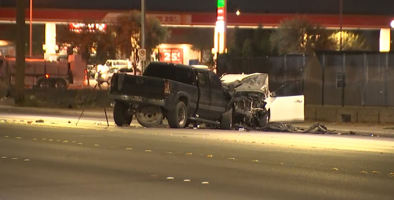 Northeast valley collision causes road closure, Las Vegas police ...