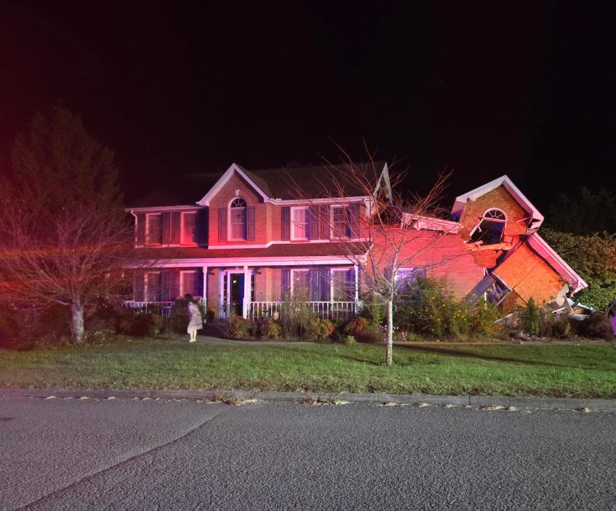 ‘Heavy damage’ Car crashes into house in Powell