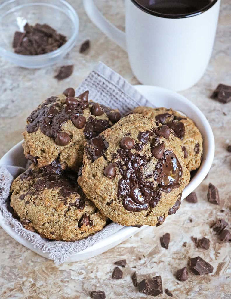 Easy Brown Butter Rye Chocolate Chip Muffin Tops