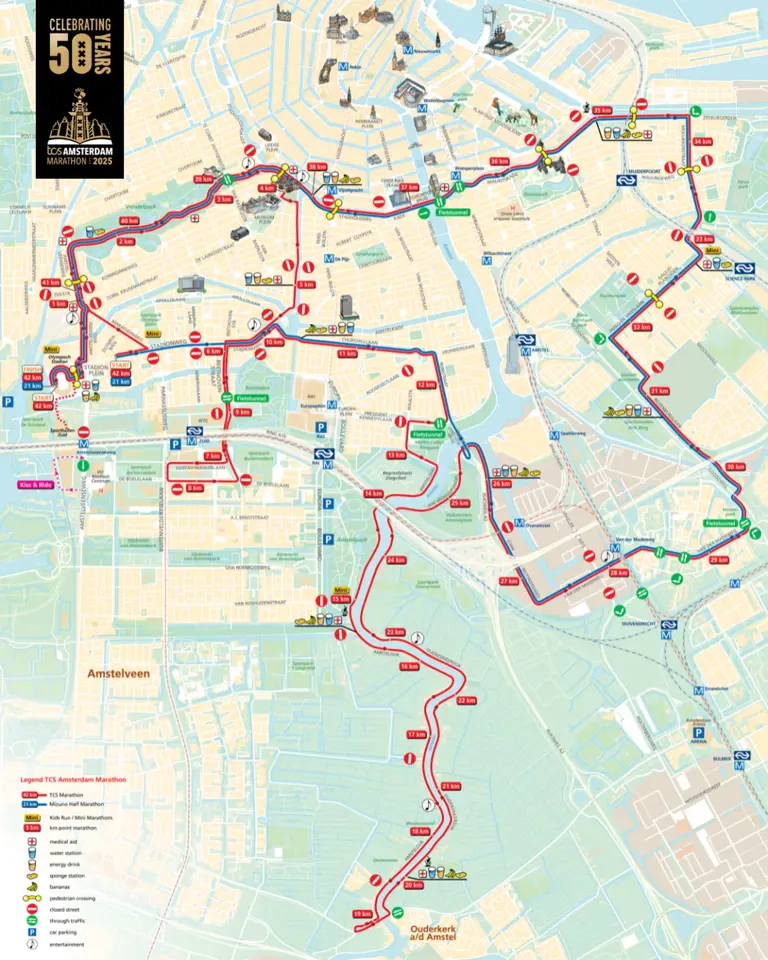 Jouw parcoursgids voor TCS Amsterdam Marathon 2025