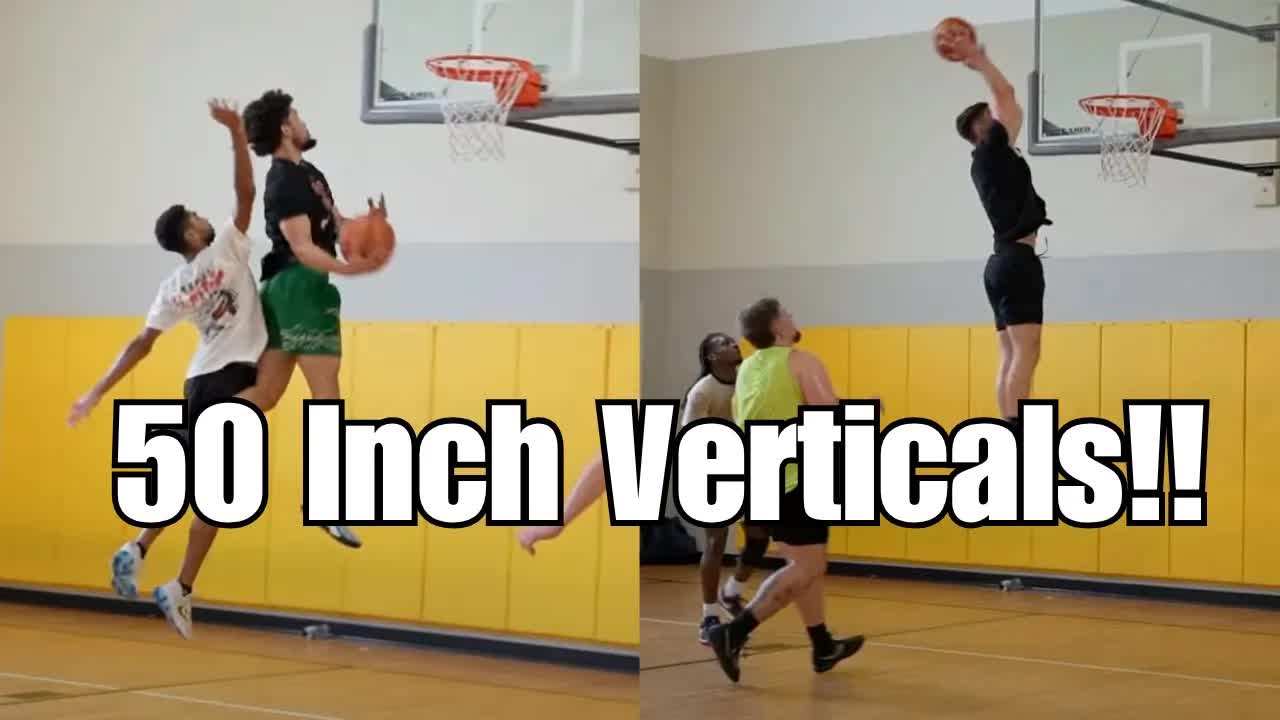 Two of the highest jumpers ever pull up to the gym and dunk on everyone!