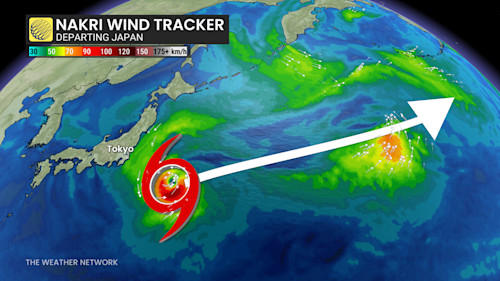 Typhoon Nakri impacts Japan, now tracking toward North America and B.C ...