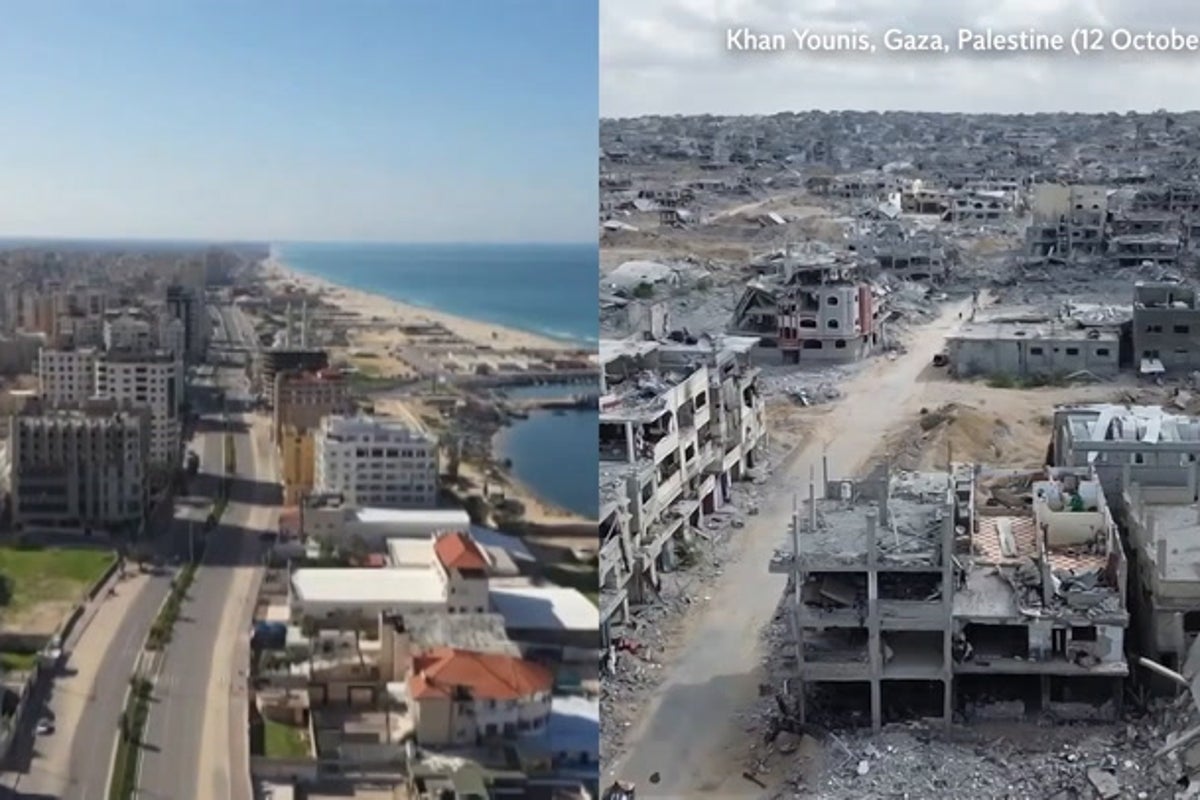 Drone footage shows Gaza before and after war in shocking scale of ...