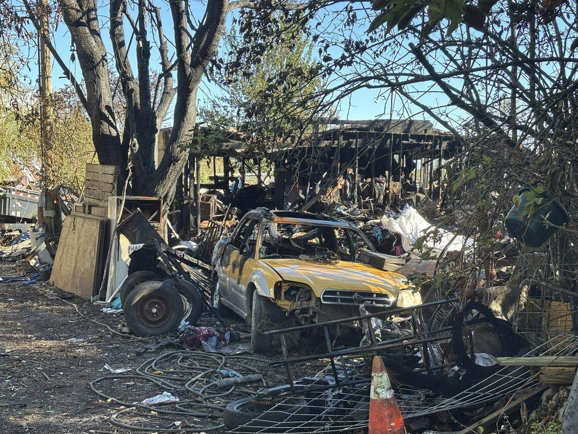 Investigation underway after fire destroys Whatcom County trailer