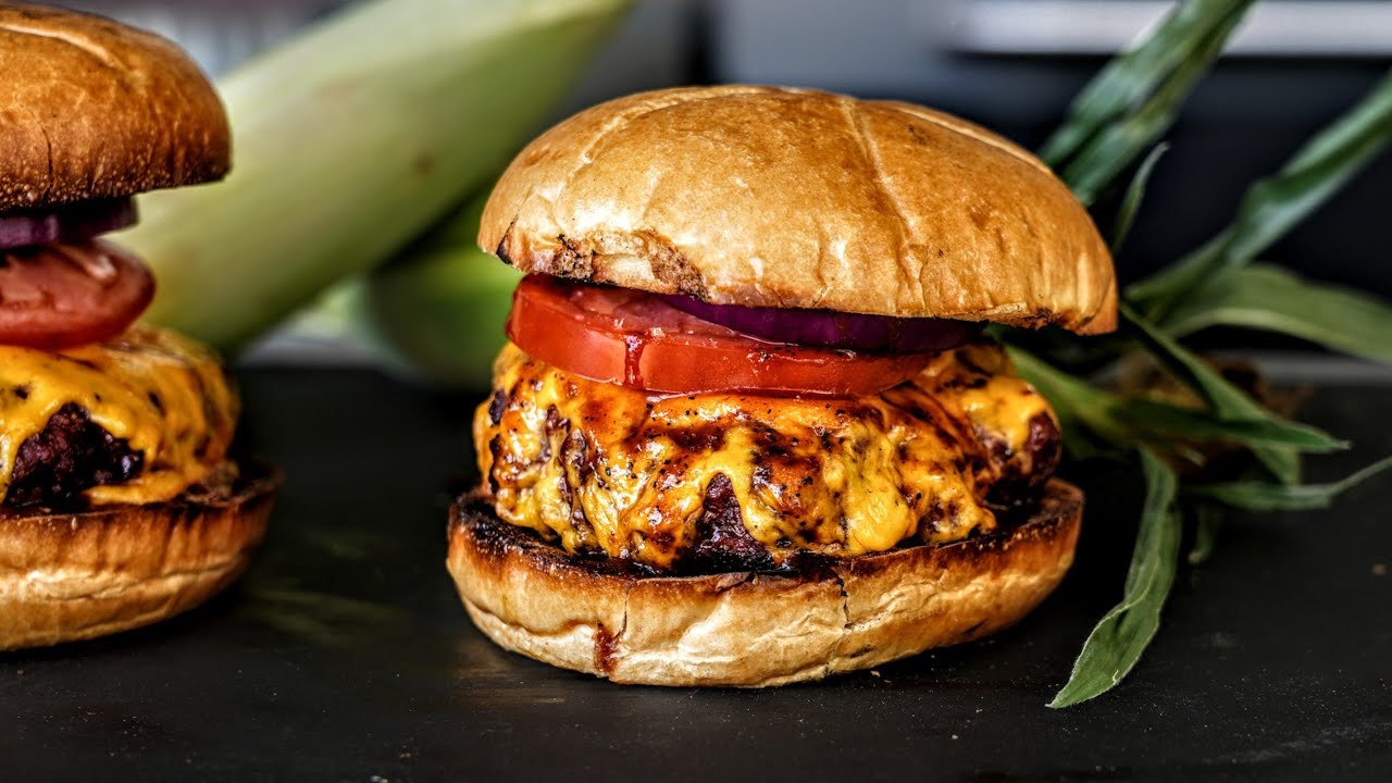 Smoked smokehouse burgers on the Lone Star Grillz offset