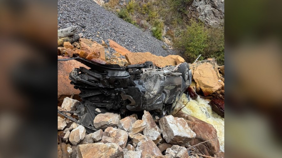 Photos: Minor injuries after truck plummets off Million Dollar Highway ...