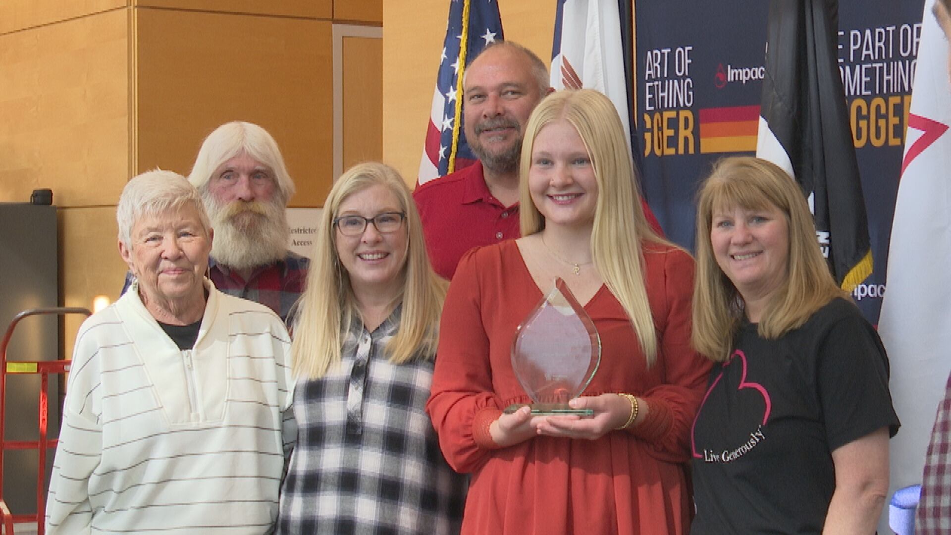 St. Ambrose freshman inducted into national blood donation hall of fame