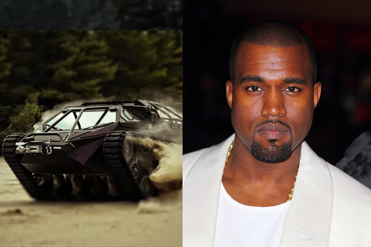 Do you know Kanye West drives a luxury tank fit for the battlefield?
