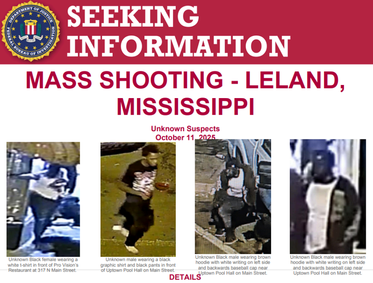 9 suspects arrested after 6 killed, 26 injured in Leland, Mississippi ...