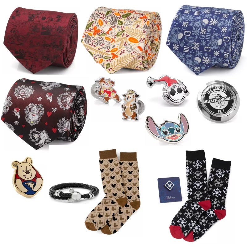 Men's Ties, Cuff Links, Lapel Pins and More Now Available on the Disney ...