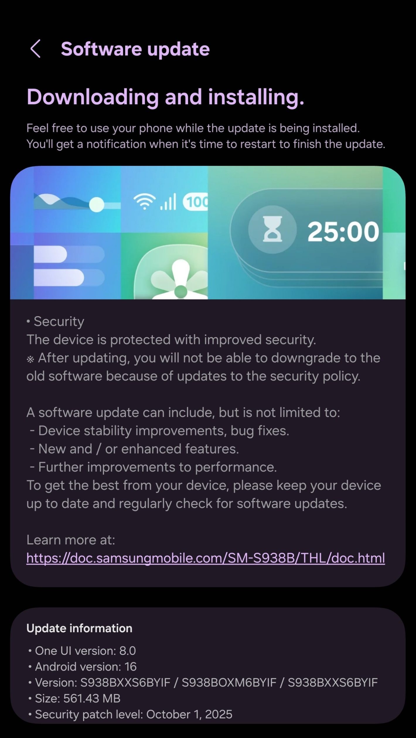 Galaxy S25 Gets October 2025 Patch as First Post-One UI 8 Update