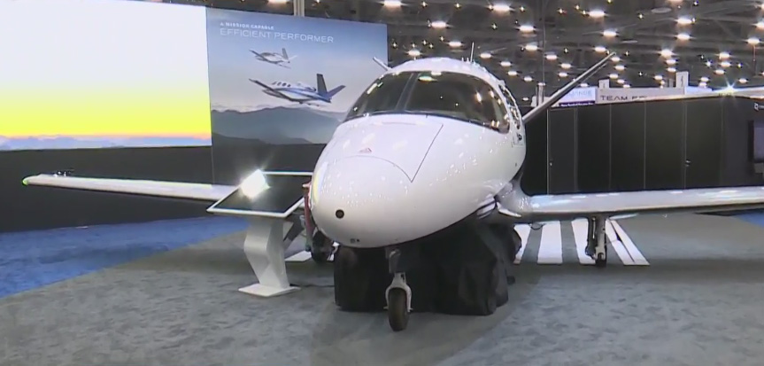 Future of electric private jet flying on display in Las Vegas