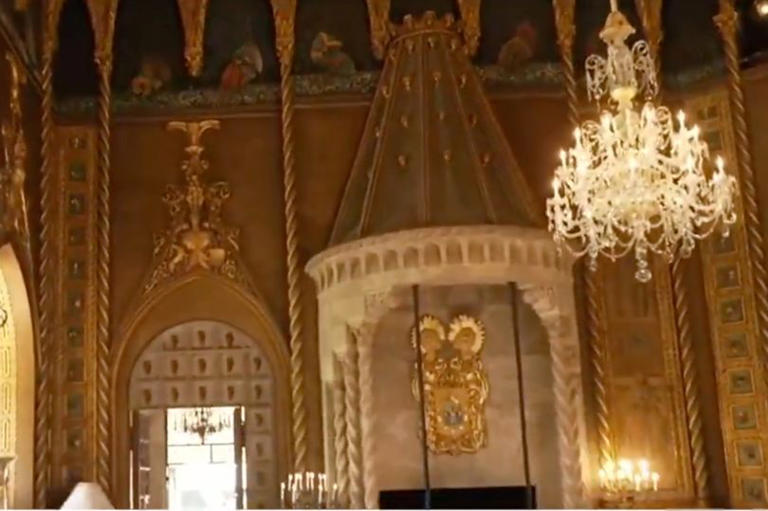 Trump's 'tacky' Mar-A-Lago decor exposed including an assassination statue