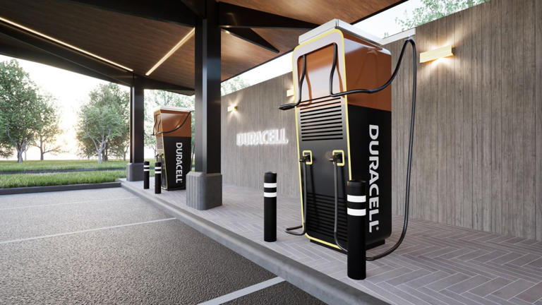 Duracell is rolling out EV chargers that look like giant 9V batteries ...