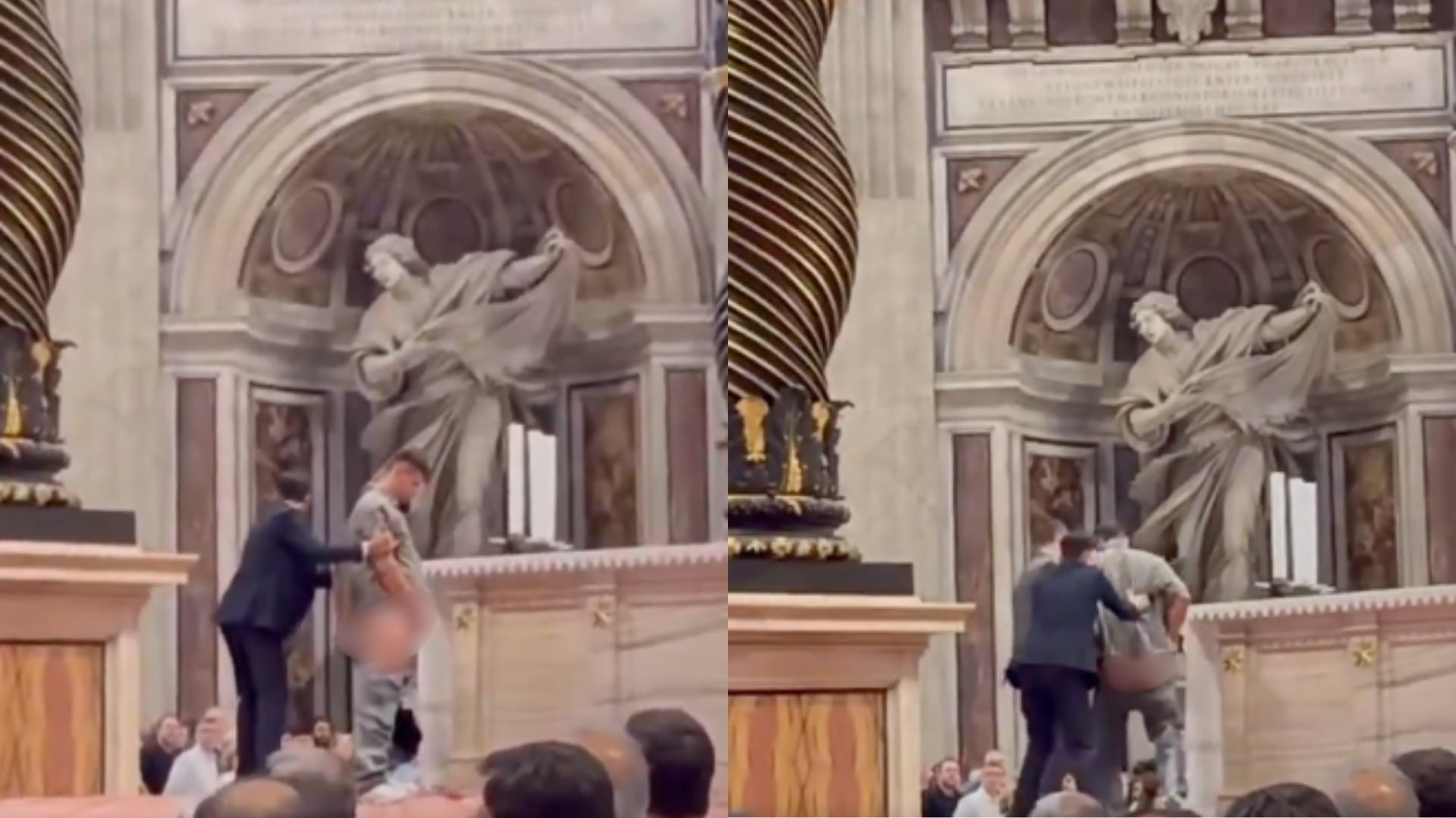 Indignante y asqueroso: un hombre orinó el altar mayor de la basílica ...
